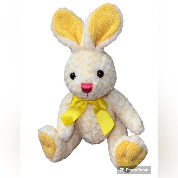 Caltoy | Toys | Caltoy Yellow Textured Bunny Corduroy Ears Feet Pink ...